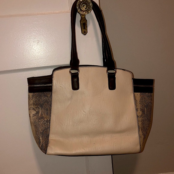 Aldo | Bags | Aldo Tan And Faux Snake Skin Purse | Poshmark